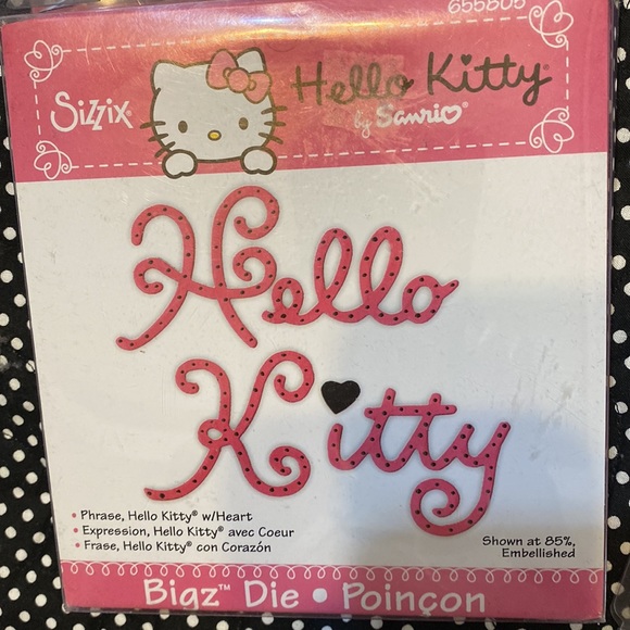 Sizzix | Office | 2 Hello Kitty Sizzix Plates Phrase Hello Kitty With ...